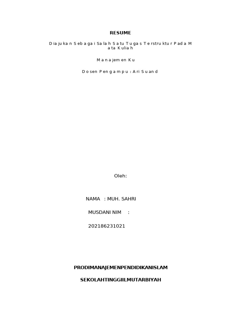 Resume Penting BGT ) | PDF