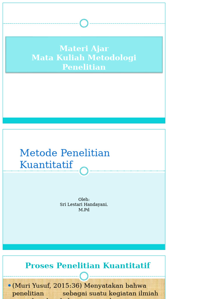 PPT Materi Ajar Metodologi Penelitian (Ganjil 2018-2019) | PDF