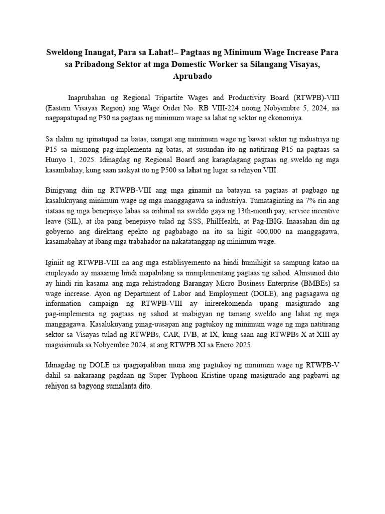 News Writing - Filipino Category | PDF