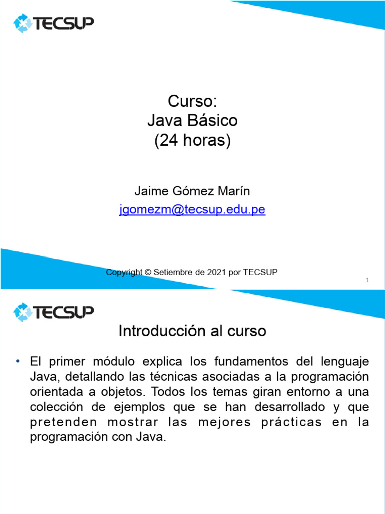 Módulo 1 Unidad 1 | PDF | Java (lenguaje de programación) | Tipo de datos