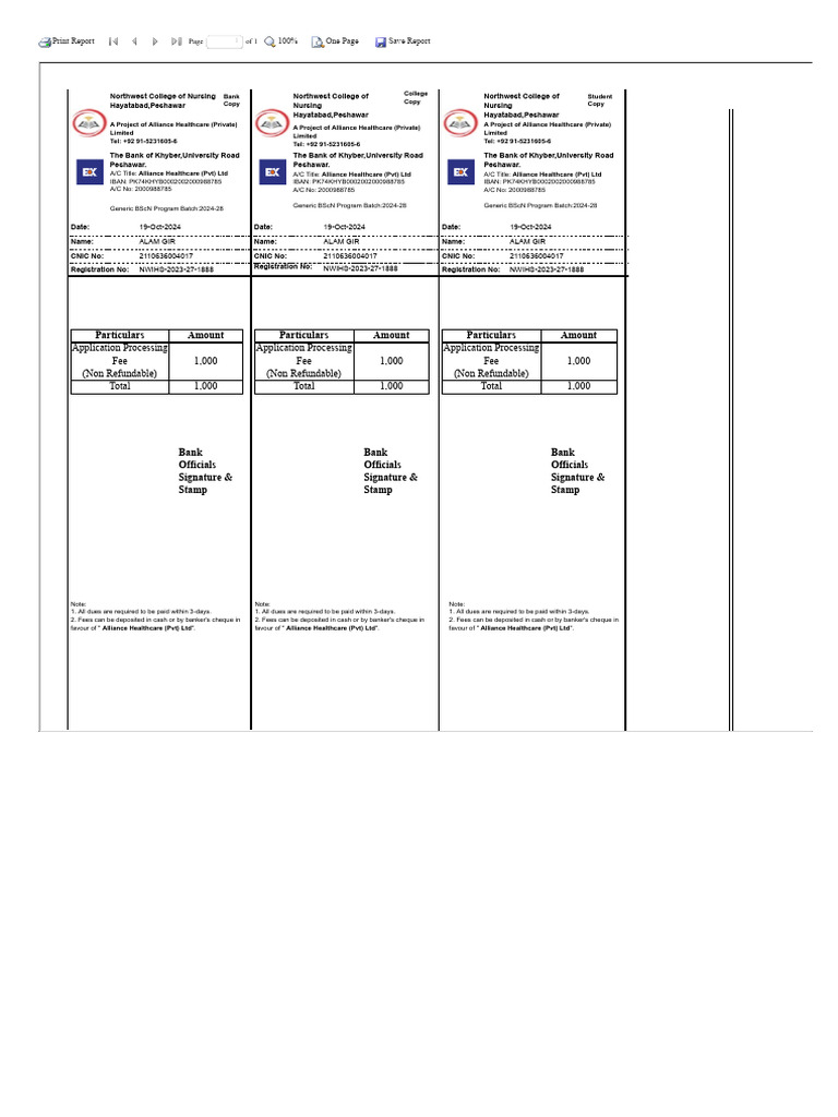 Challan of Northwest | PDF | Banking | Financial Services