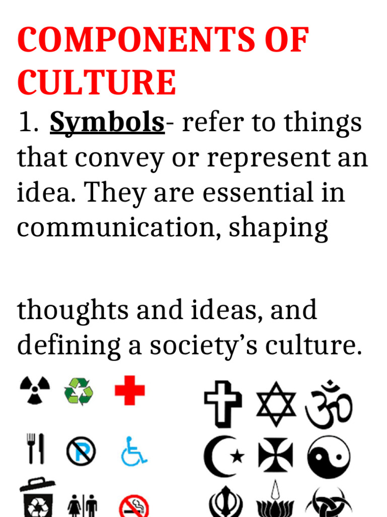 Components of Culture | PDF