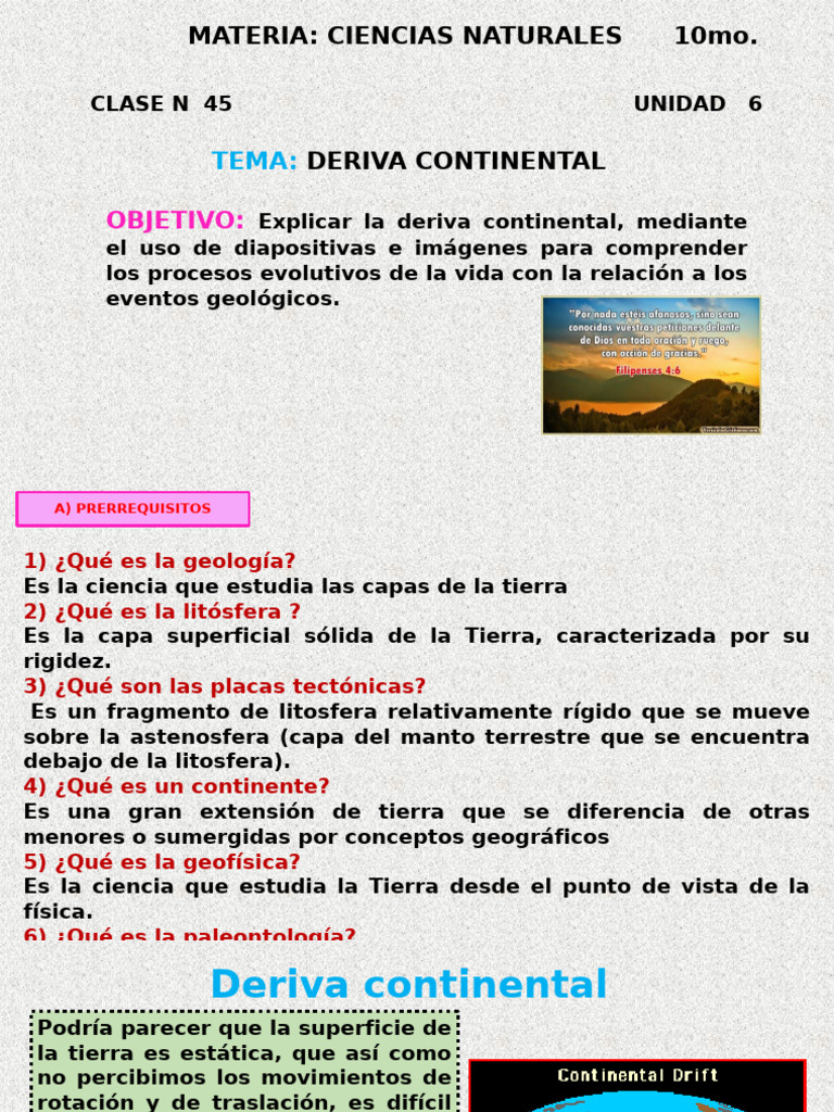 Deriva Continental: Teoría y Evidencias | PDF | Geología | Tierra