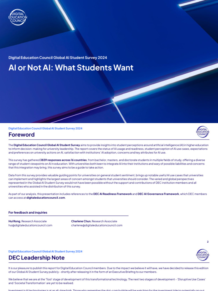 Digital Education Council Global AI Student Survey 2024 | PDF ...