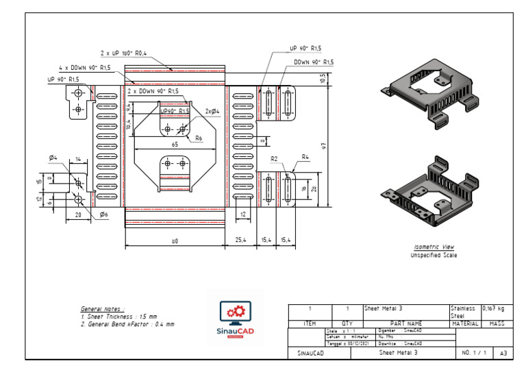 2D Drawing - Sheet Metal 4 | PDF | Metals | Building Materials