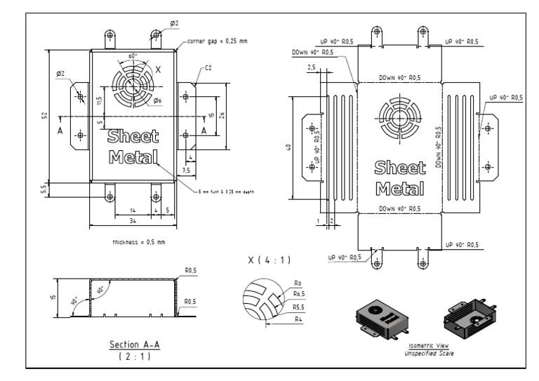 2D drawing_sheet metal 3 | PDF