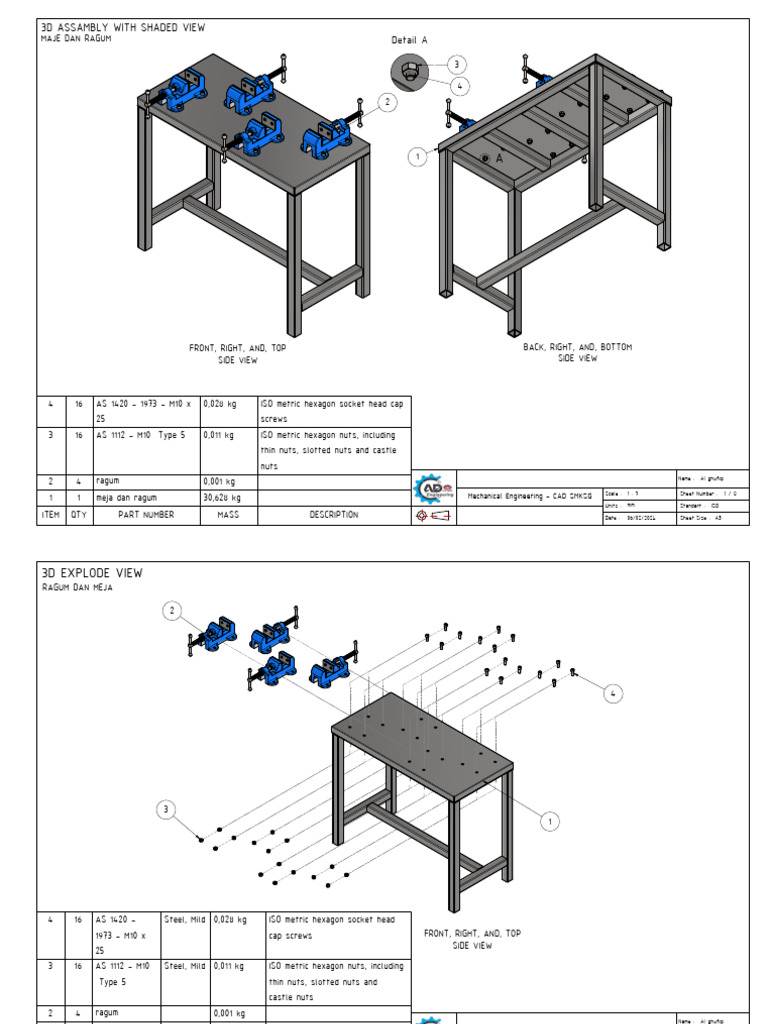 MEJA DAN RAGUM | PDF | Screw | Nut (Hardware)