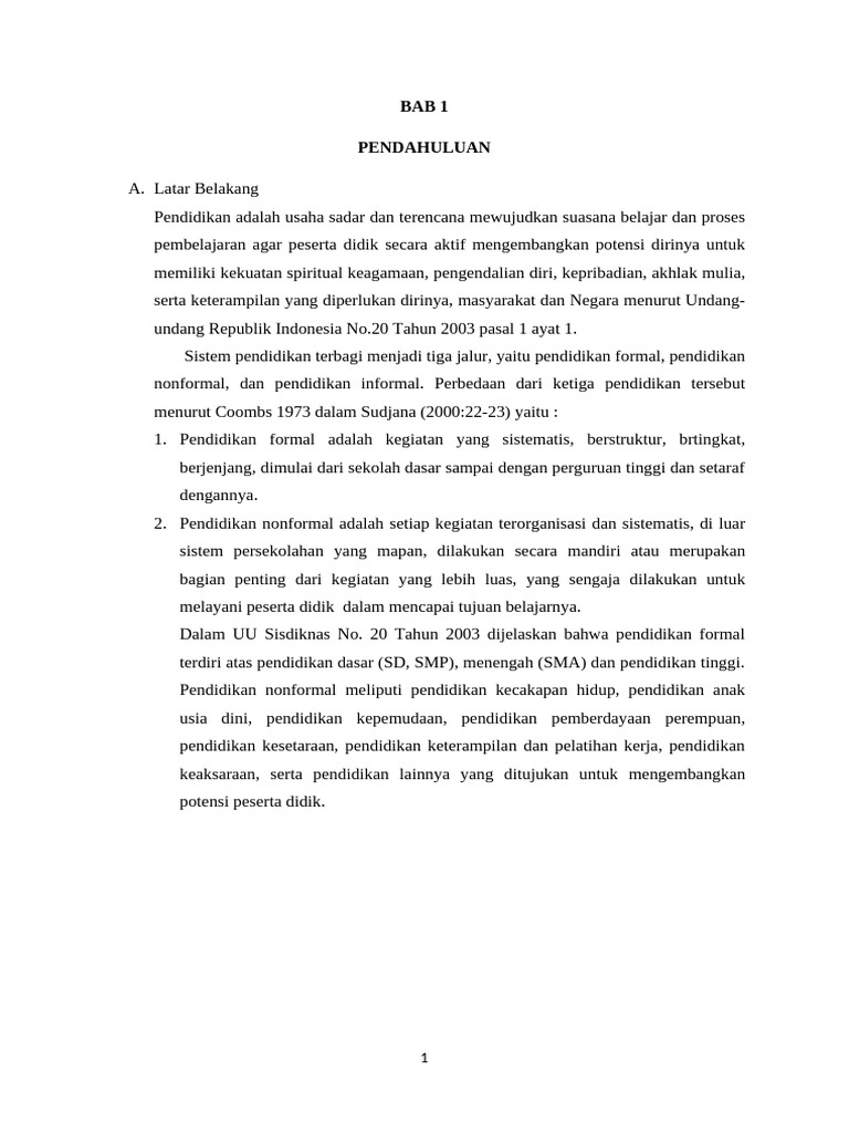 Perbandingan Pendidikan Formal dan Nonformal | PDF