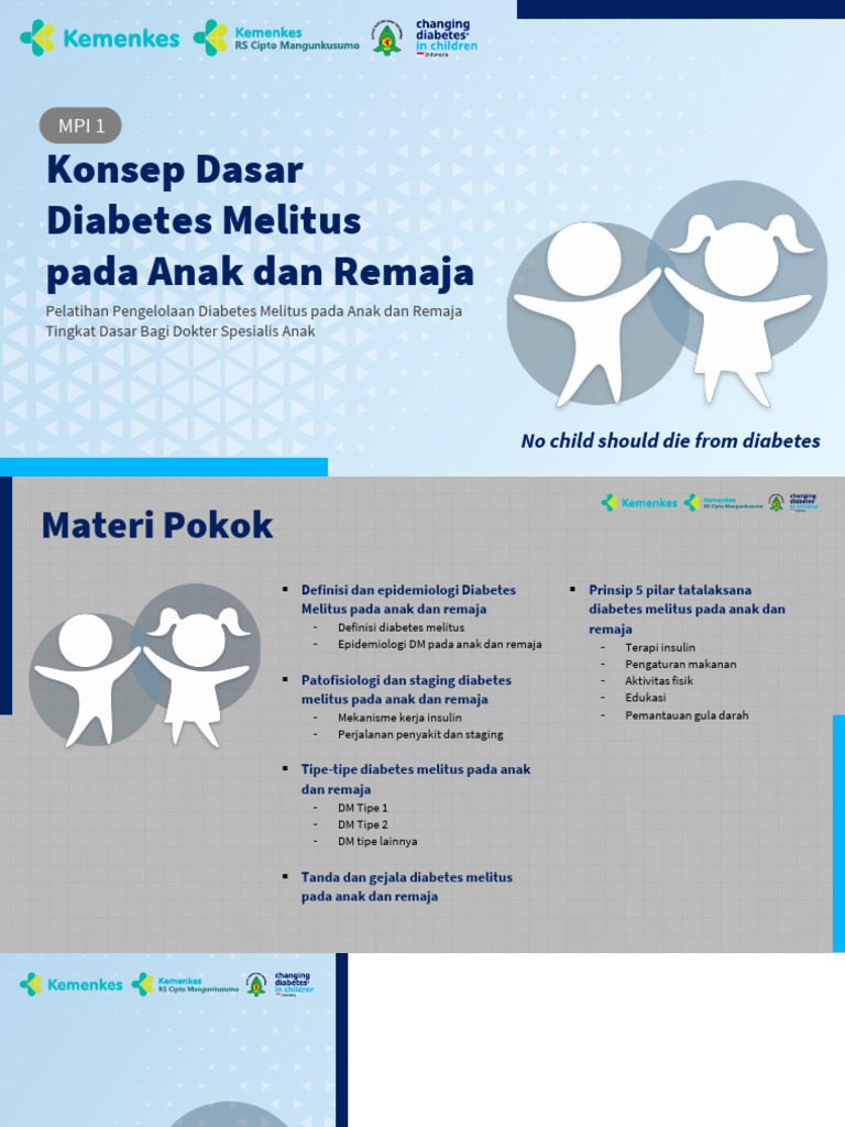 Konsep Dasar DM Pada Anak - Kuliah | PDF