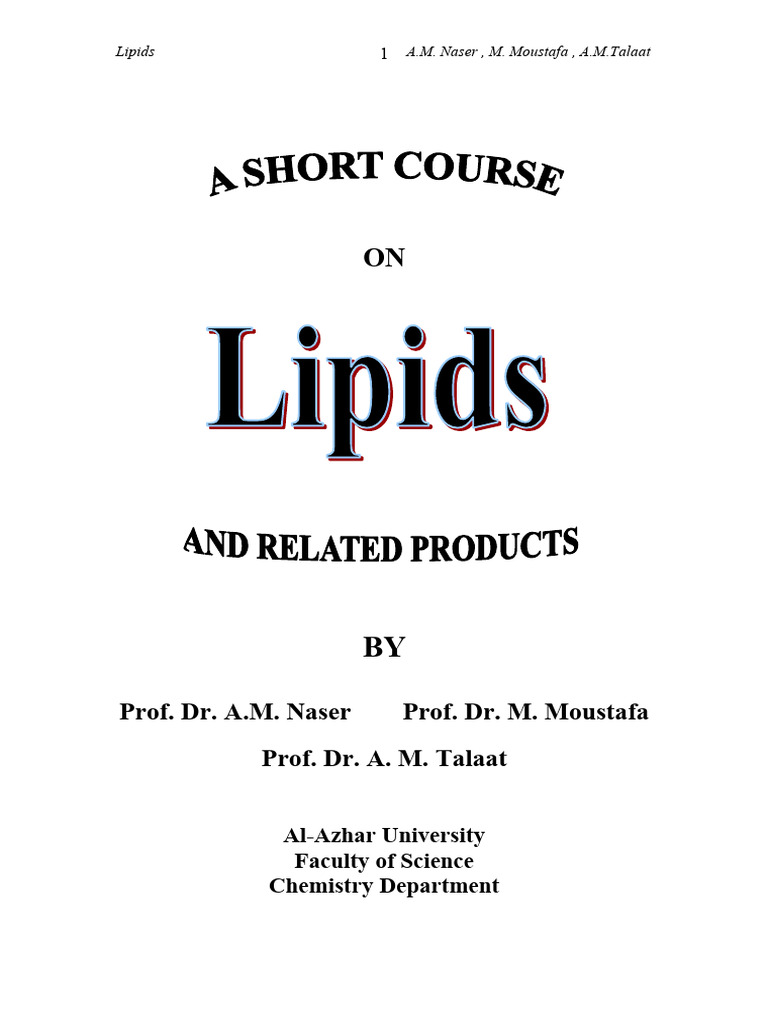 Short Course of Lipids - modified | PDF | Cell Membrane | Lipid