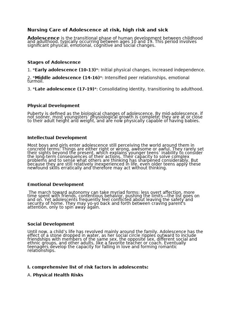 Nursing Care of WPS Office 100009 | PDF | Mental Disorder | Adolescence