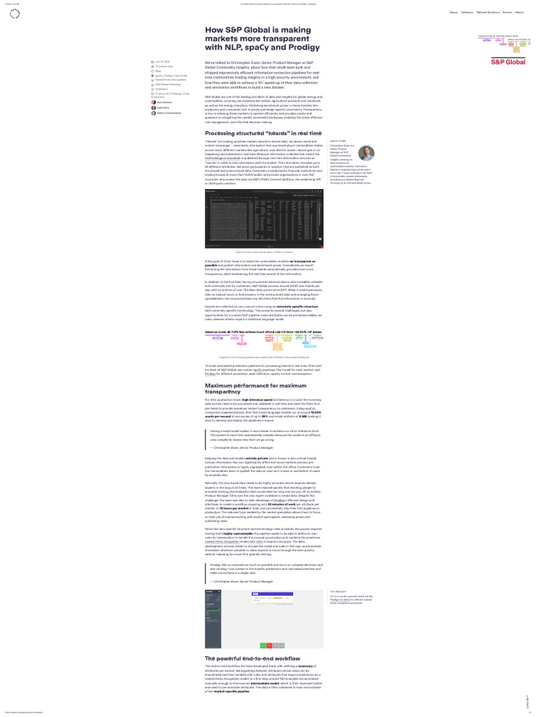 How S&P Global Is Making Markets More Transparent With NLP, SpaCy and ...