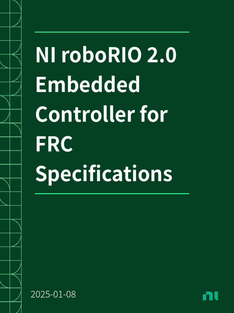 Ni Roborio 2 0 Embedded Controller For FRC Specifications Ni Roborio 2 0 Embedded Controller For ...