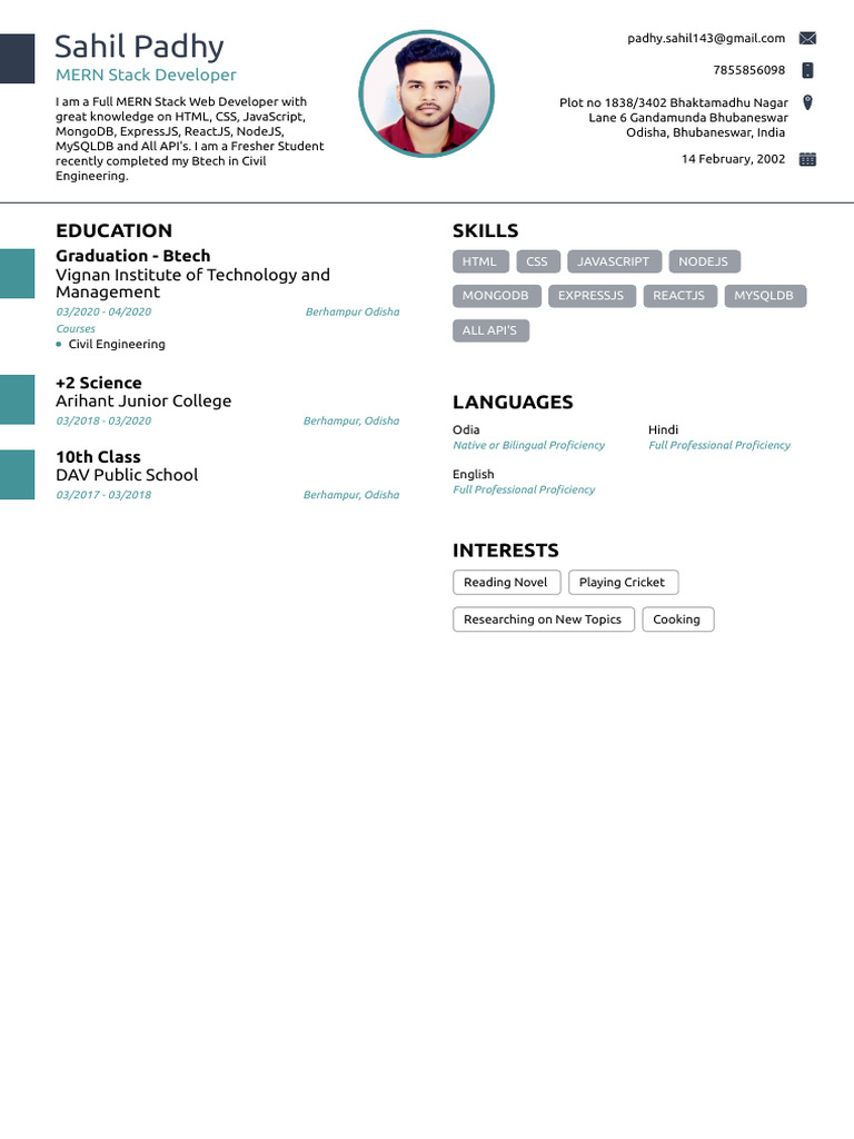 My Resume Sahil | PDF