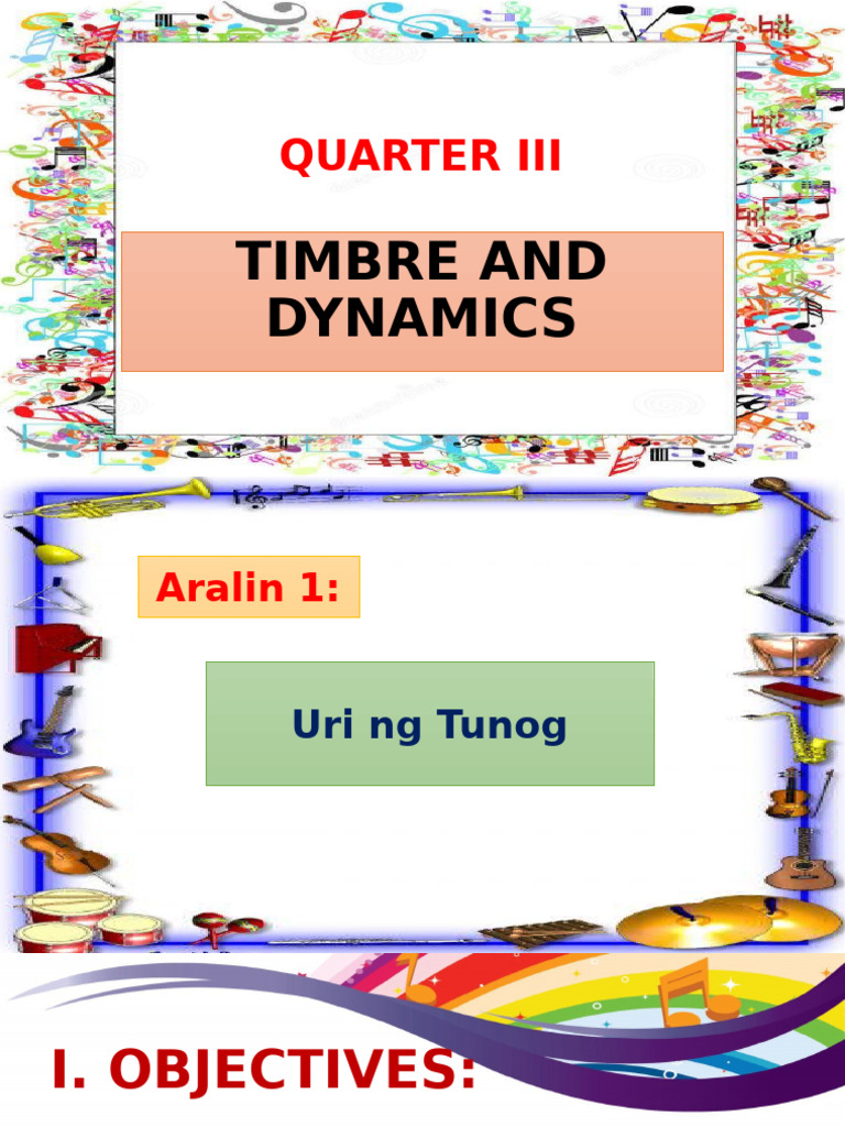 Timbre and Dynamics in Sound Education | PDF | Musical Instruments | Sound