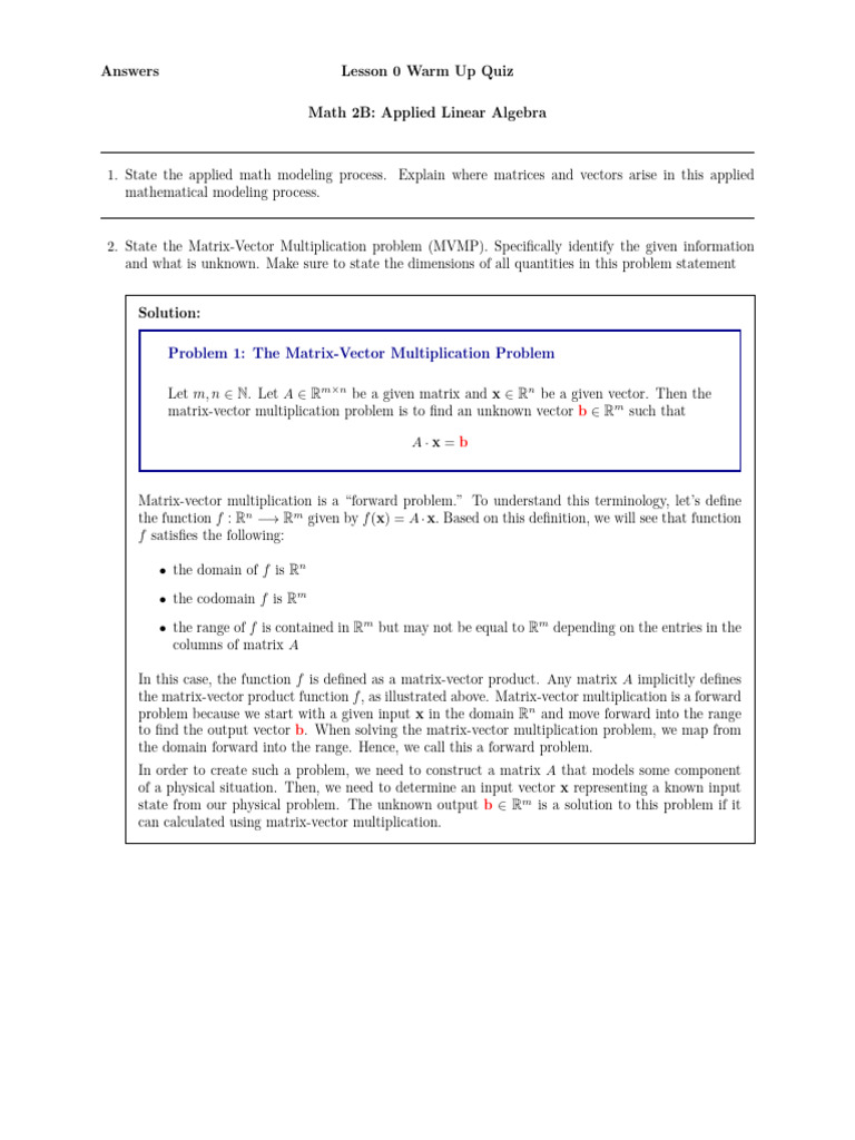 Anderson_M2B_Lesson_0_Warm_Up_Quiz_Partial_Answers | PDF | Matrix (Mathematics) | Function ...