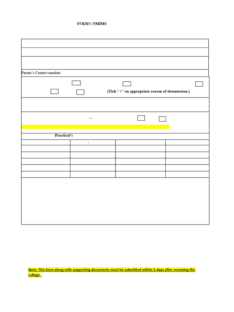 Student Leave Application | PDF