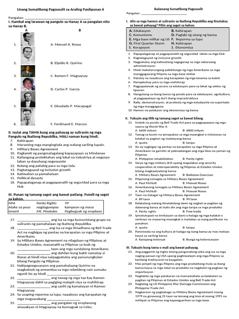 AP Q3 ST1 and 2 | PDF