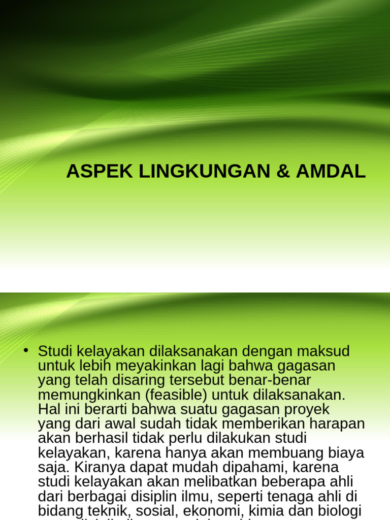 Aspek Lingkungan Dan Amdal 2 | PDF