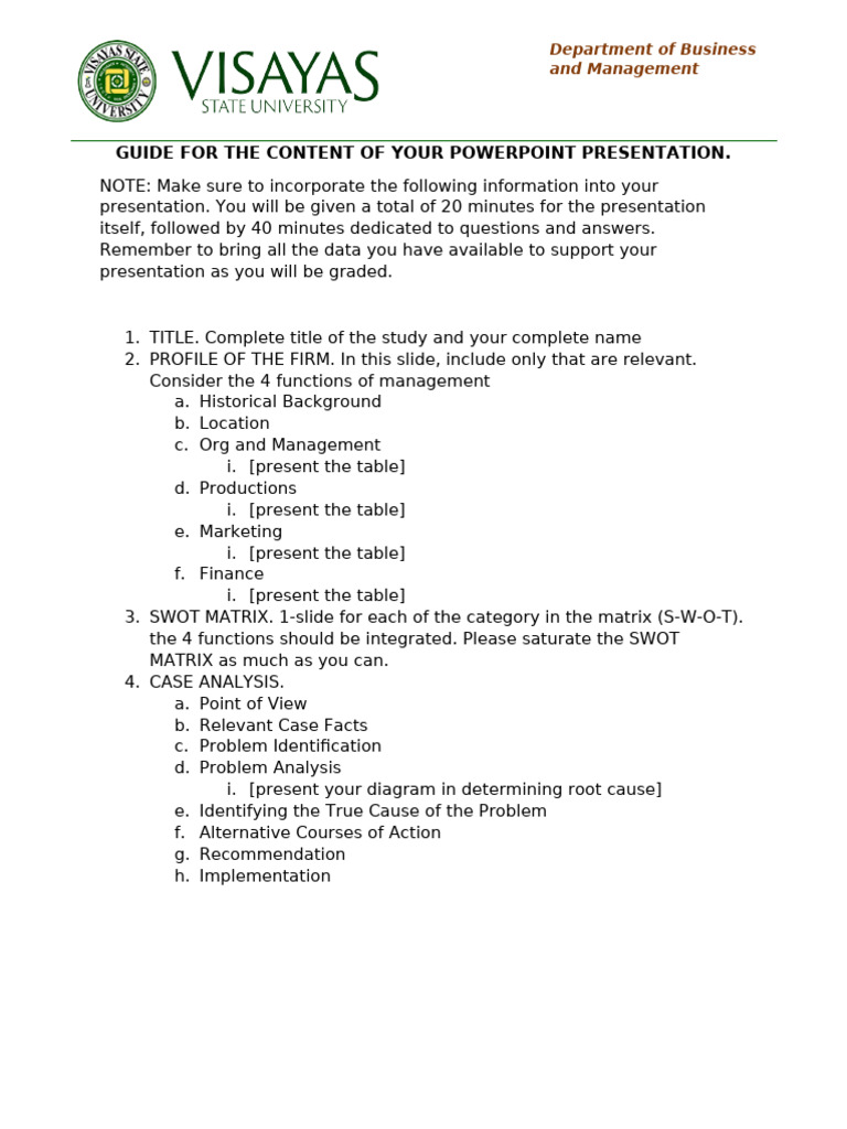Presentation Guide 1 1 Pdf