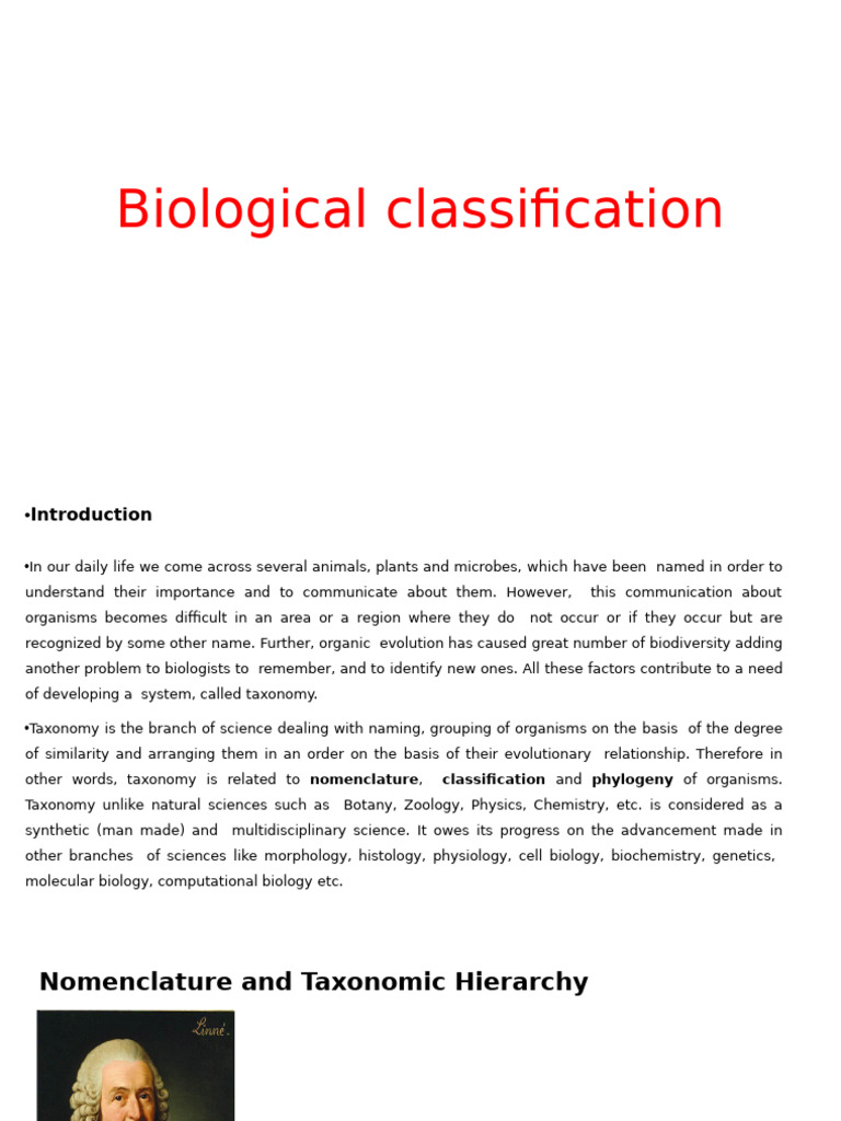 Biological Classification | PDF | Archaea | Taxonomy (Biology)