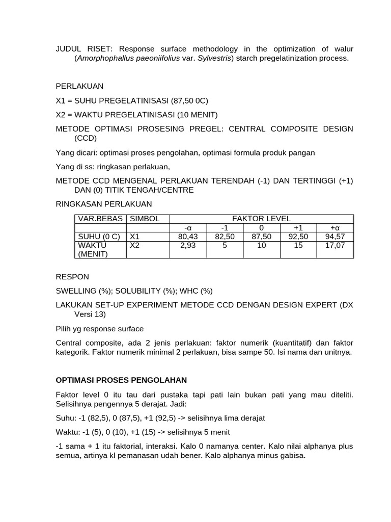Metode CCD 2F 2024 | PDF