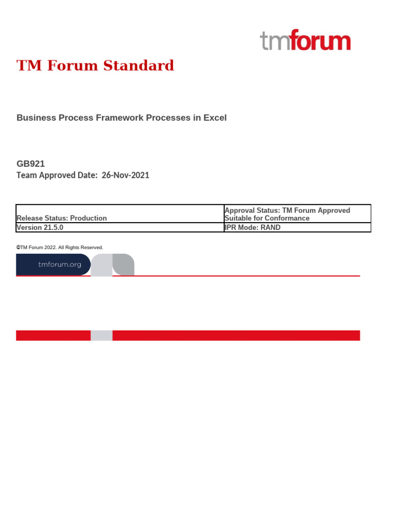 TM Forum Business Process Framework | PDF | Loyalty Program | Marketing ...