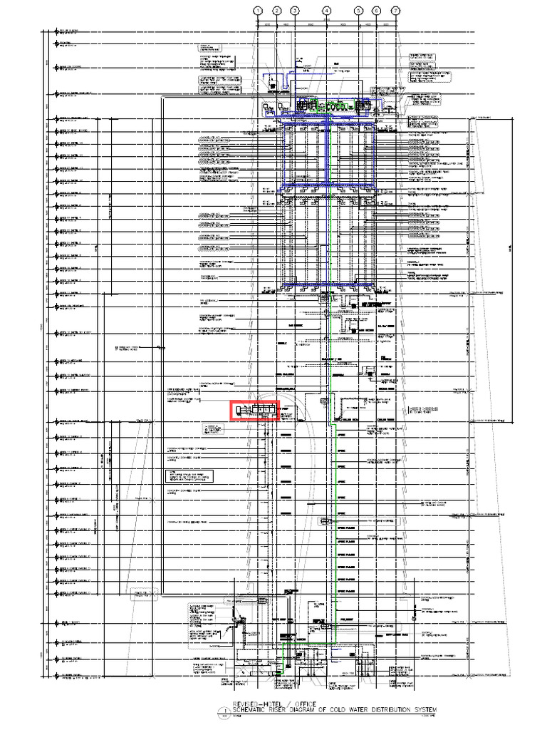 p5-01~Schematic Riser Diagram of Cold Water Distribution System ...