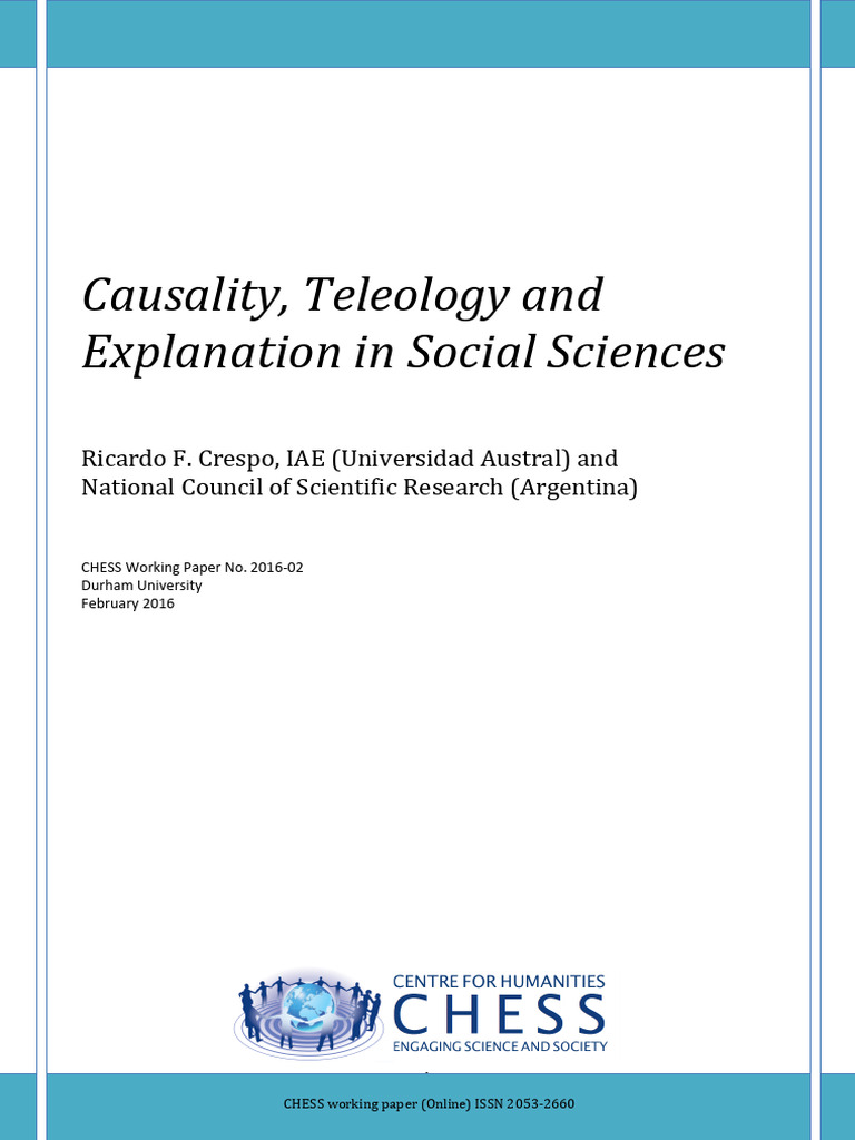 Causality, Teleology and Explanation in Social Sciences | PDF ...
