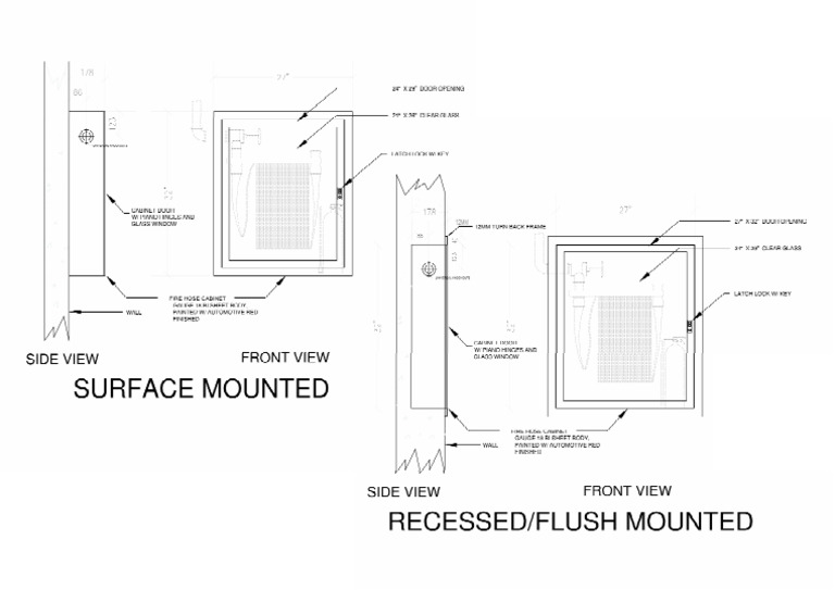 Fire Hose Cabinet Box Recessed&Surface Type | PDF