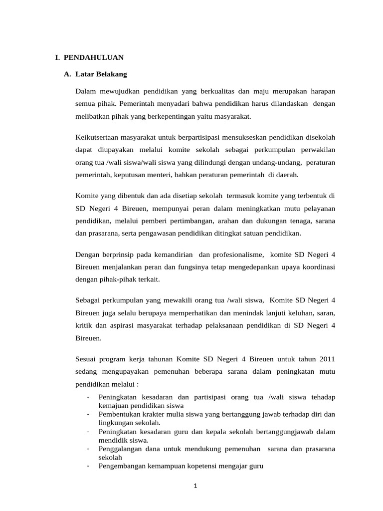 Proposal Komite | PDF