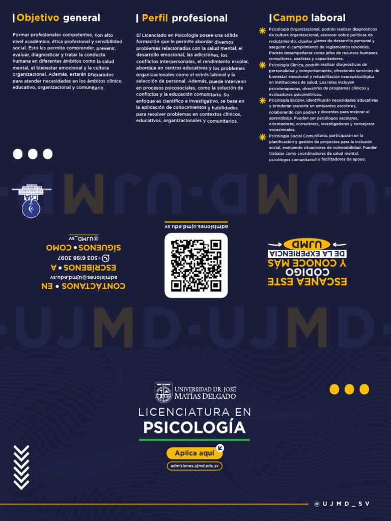 Brochure Final Psicología | PDF | Sicología | Psicología industrial y ...