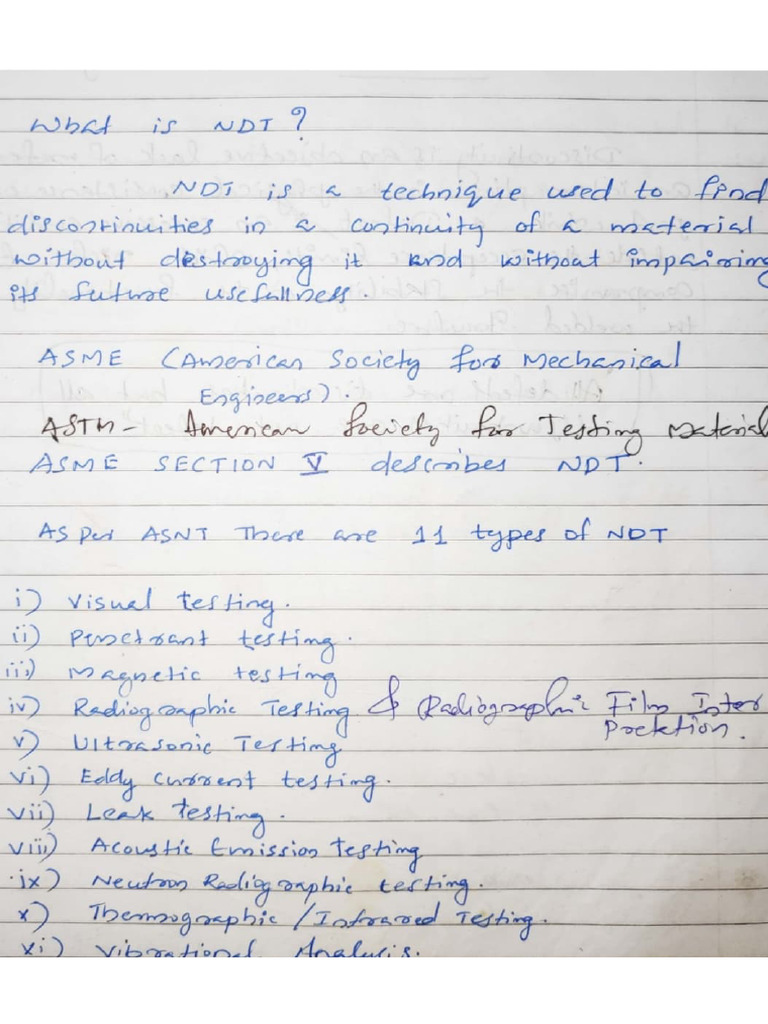 NDT Intro Class | PDF