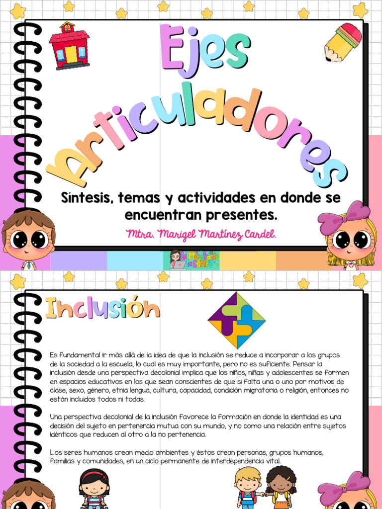 EJES ARTICULADORES | PDF | Inclusión (Educación) | Pensamiento