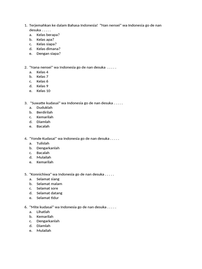 Latihan Soal PSAS Kelas XI 2024 | PDF