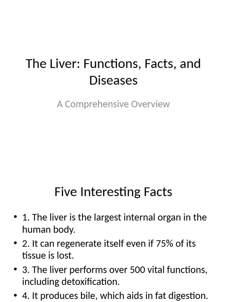 Liver Functions, Facts, and Diseases | PDF