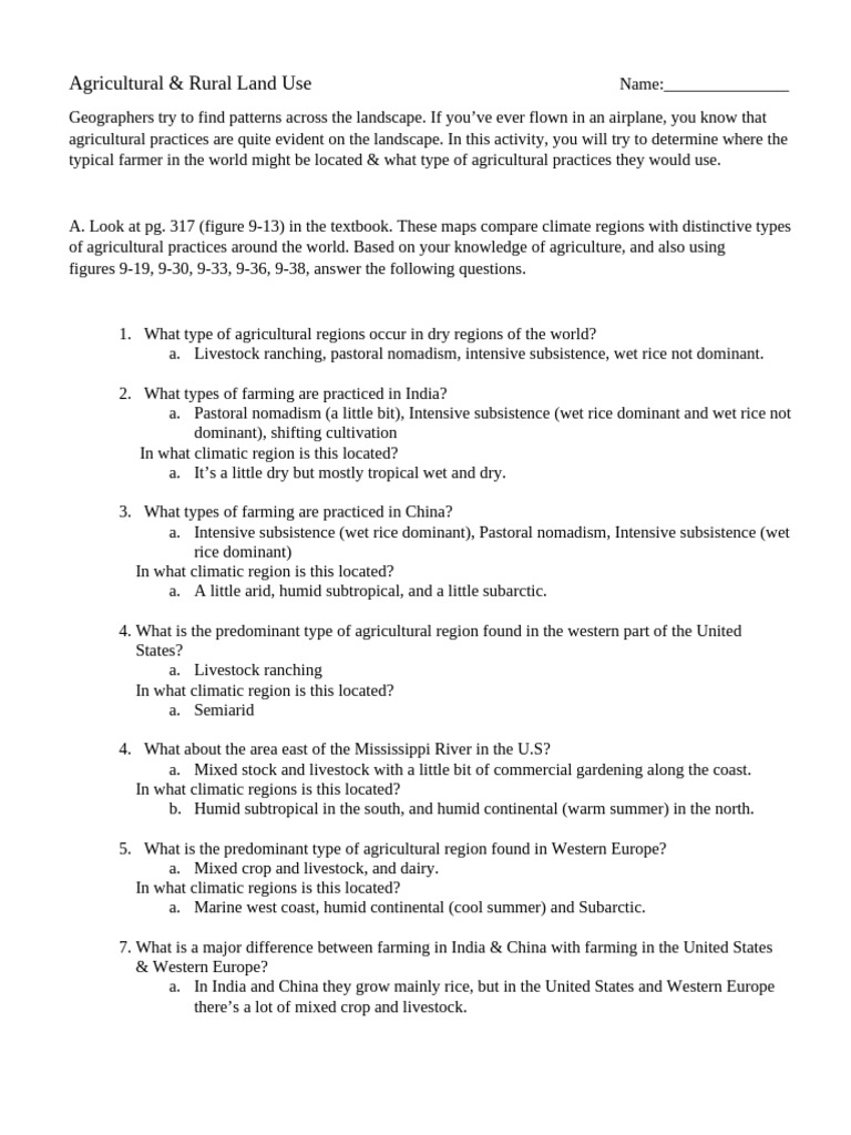 Global Agricultural Patterns Analysis | PDF | Agriculture | Subtropics