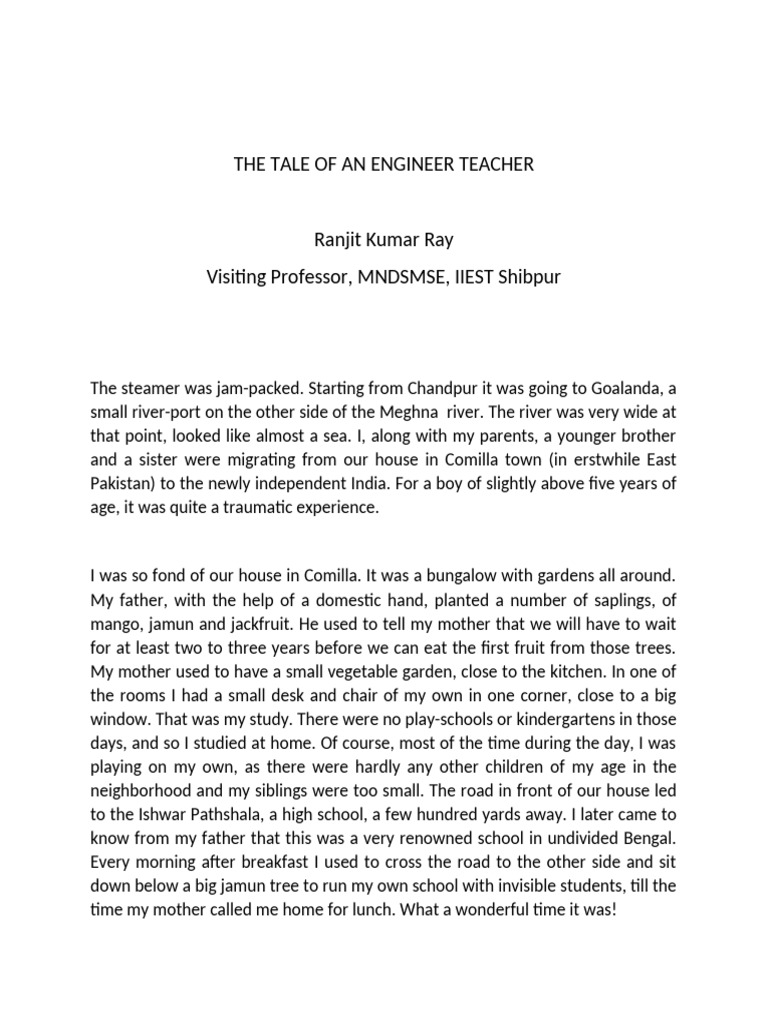 Journey of an Engineer Teacher | PDF | Teachers