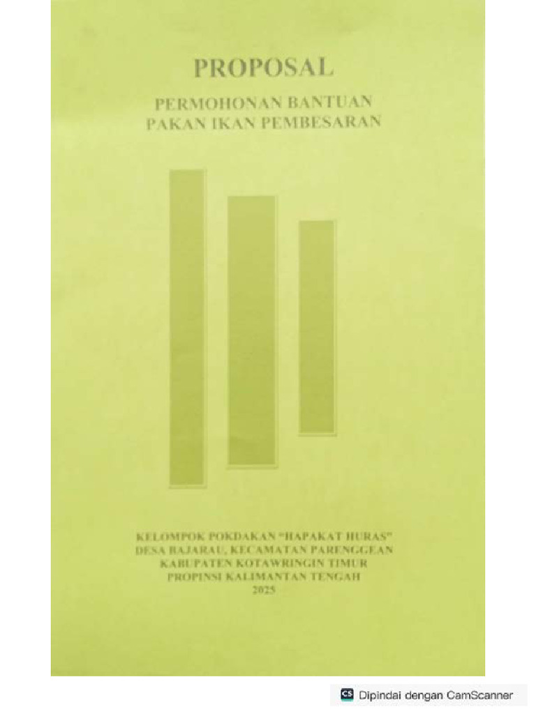 Proposal Permohonan Bantuan Pakan Ikan Pembesarandikompresi | PDF