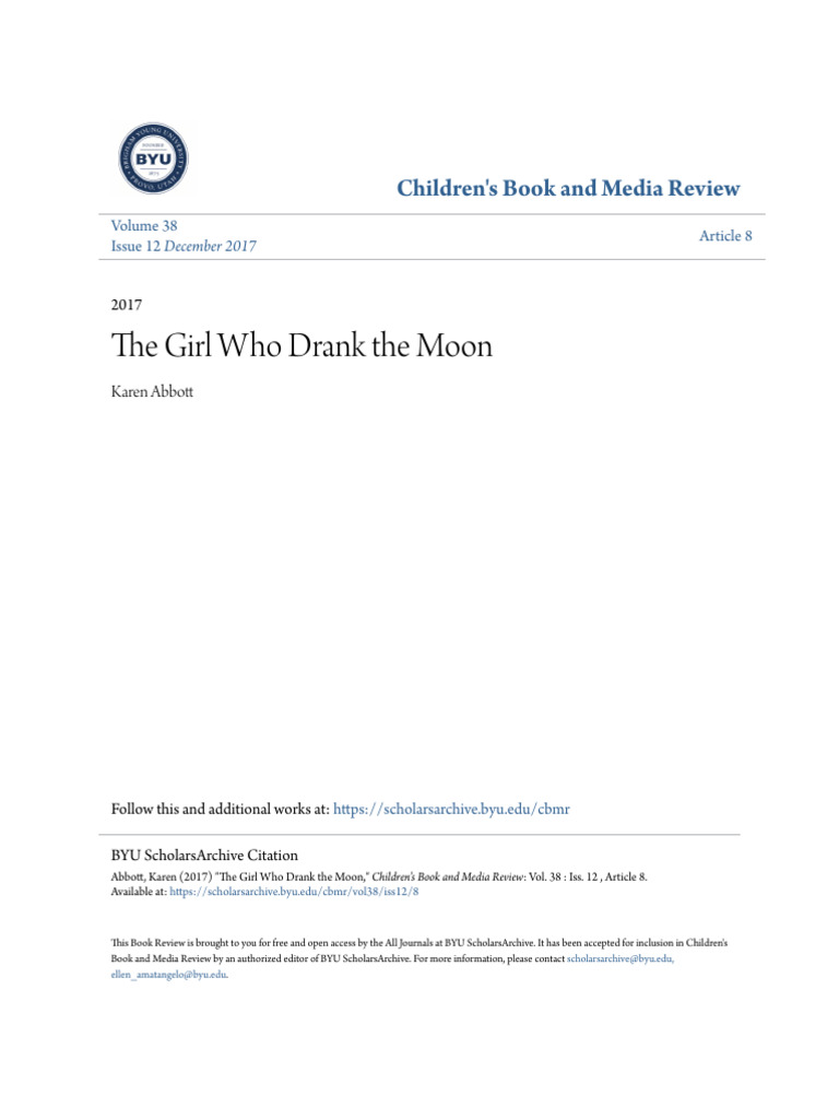 The Girl Who Drank The Moon | PDF