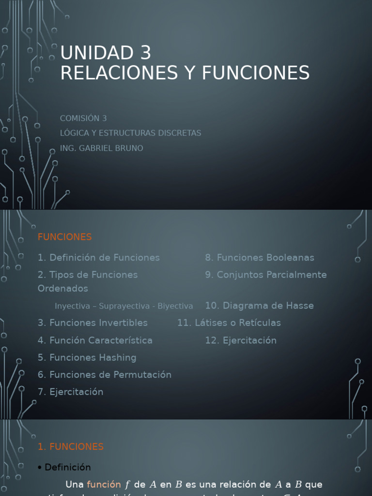 Unidad 3 - Funciones | PDF | Función (Matemáticas) | Permutación