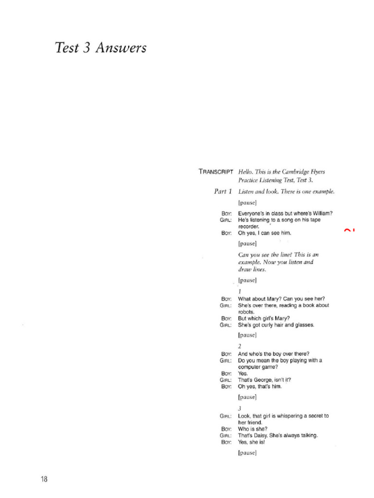 FLYERS 1 CŨ - TEST 3 - Listening Script. | PDF