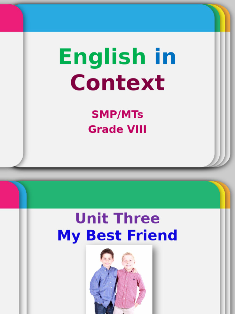 Unit 3 My Best Friend | PDF