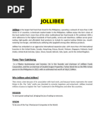Jollibee Mission, Vision, and Values | PDF