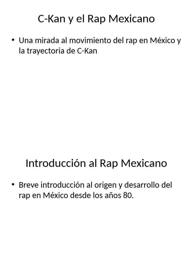 Biografía de C-Kan en el Rap Mexicano | PDF