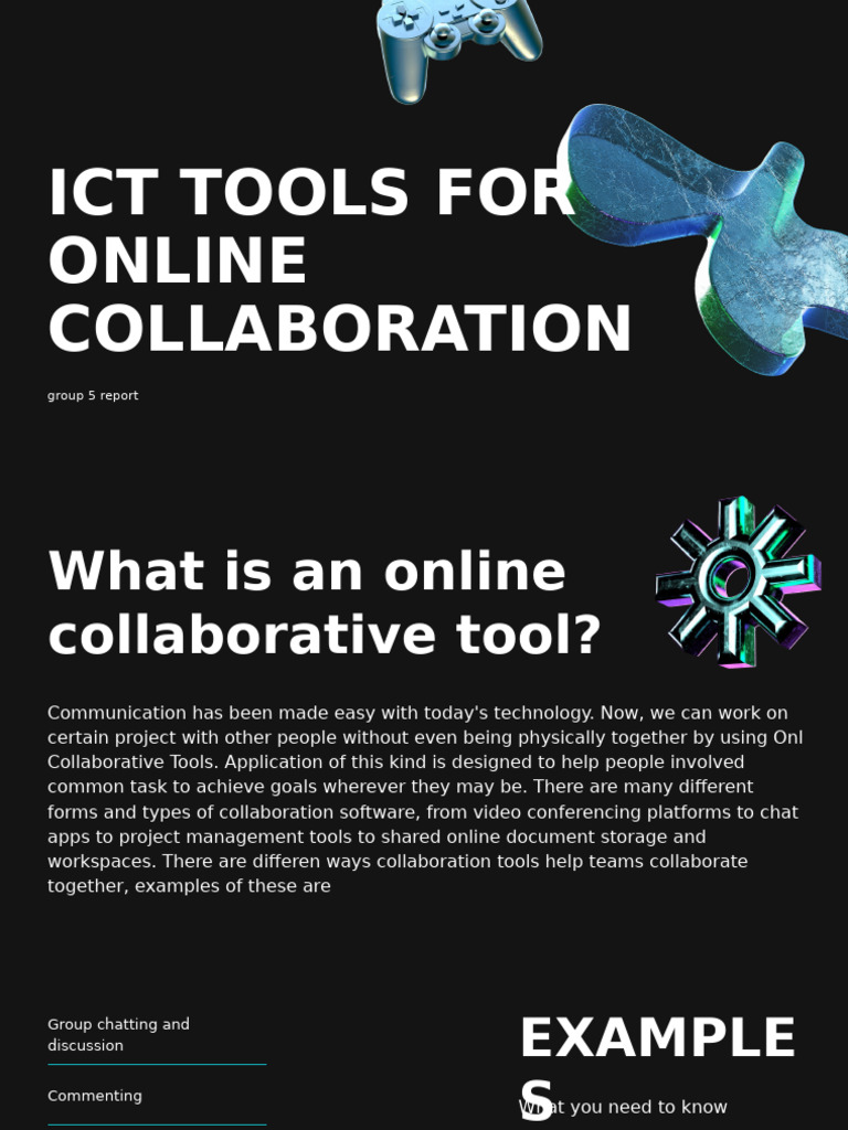 GROUP 5 - ICT TOOLS FOR ONLINE COLLABORATION | PDF | Project Management ...