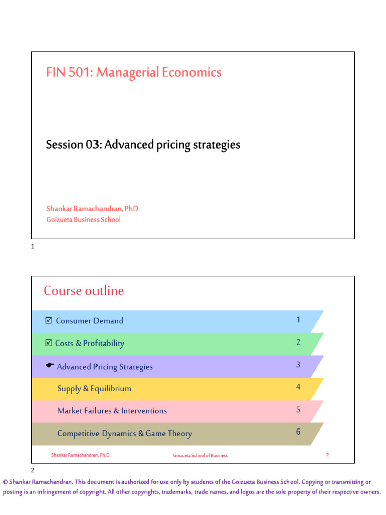 Module 3 Advanced Pricing Strategies | PDF | Copyright | Trademark