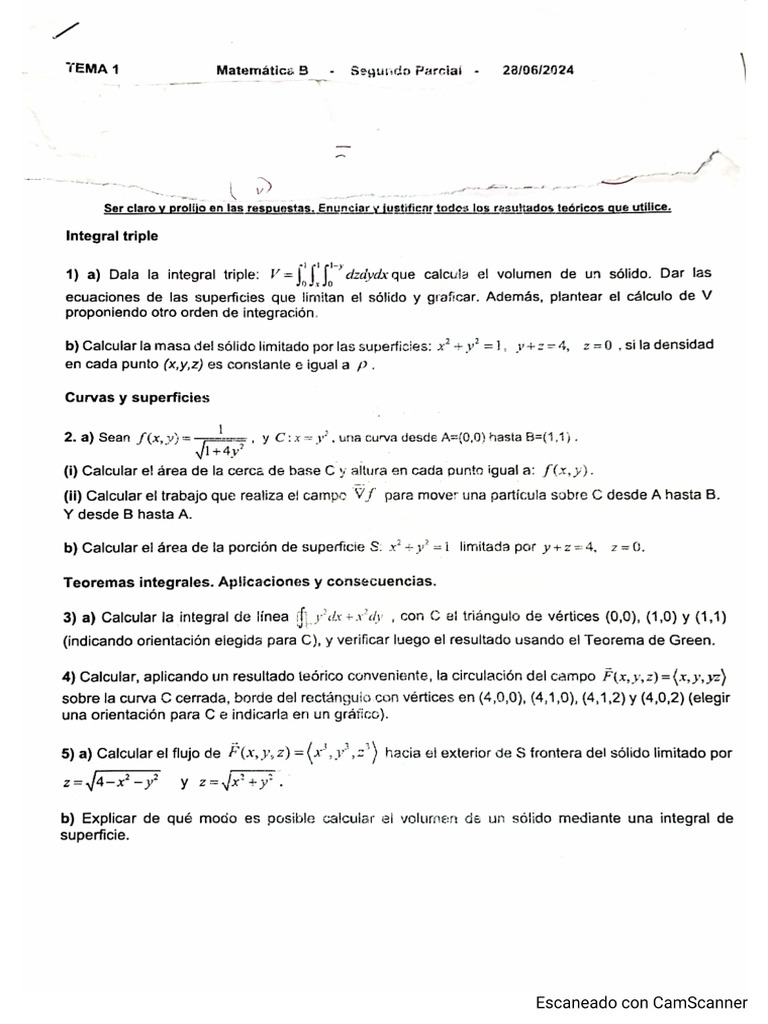 Enunciados Parciales M-Dulo 2 | PDF