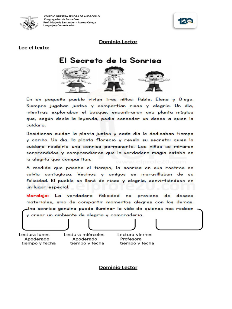 Dominio Lector - 2° Básicos - 2 | PDF | Escritura | Psicología Educacional