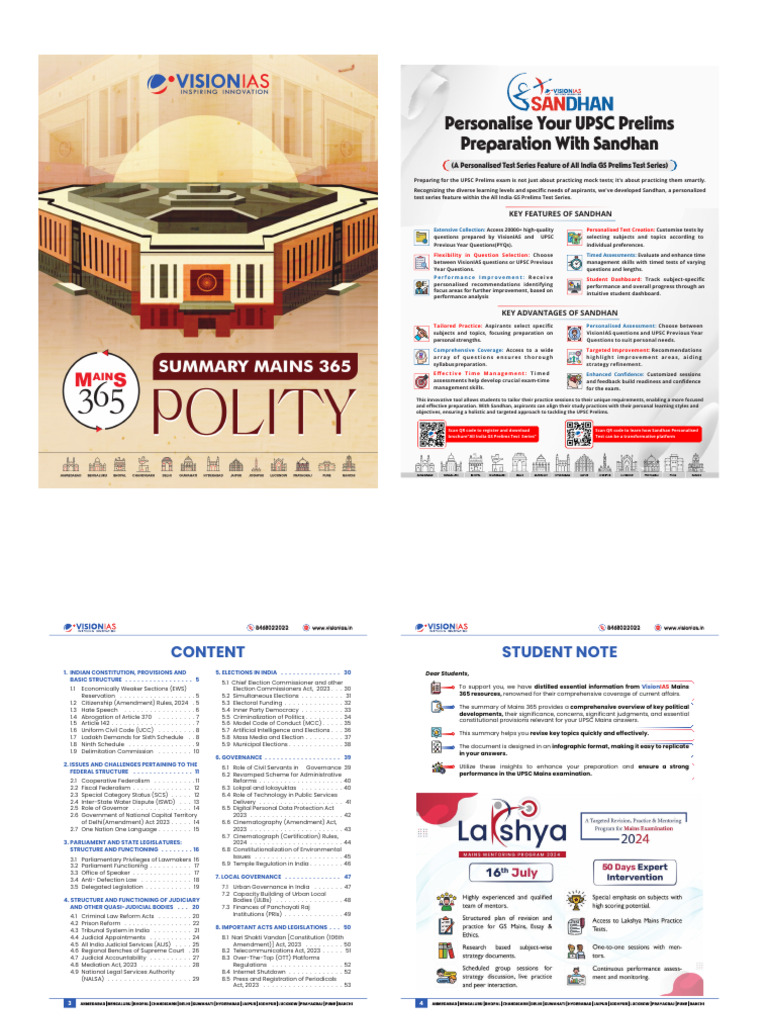 VisionIAS Mains 365 December 2024 Summary Mains 365 Polity and ...